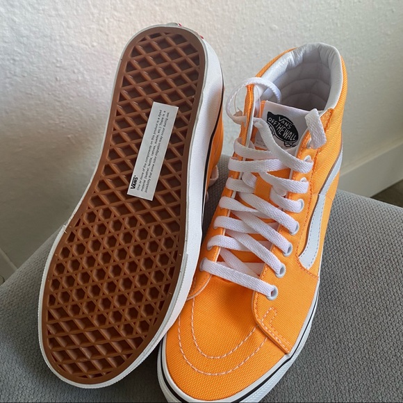 Vans | Shoes | Brand New Neon Orange Sk8hi Vans | Poshmark